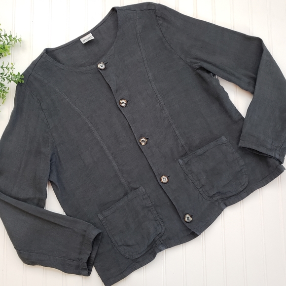 CP Shades | Tops | Cp Shades Button Up Linen Blend Button Front Top ...